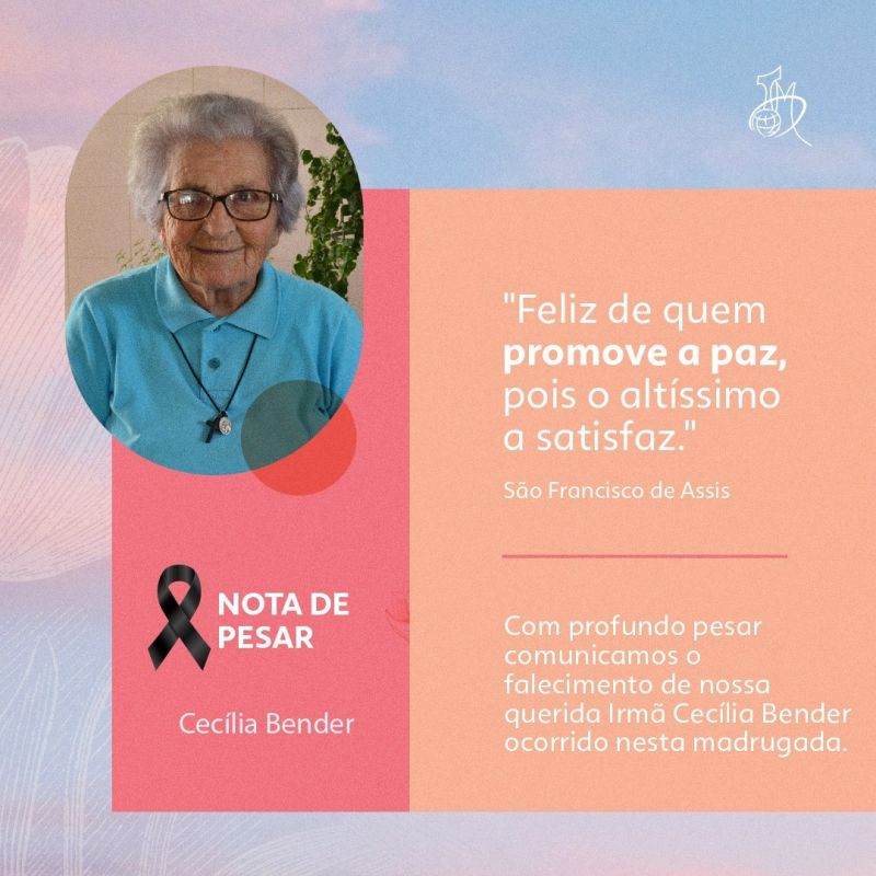 Morre Irmã Franciscana Cecília Bender que atuou em Xanxerê e região